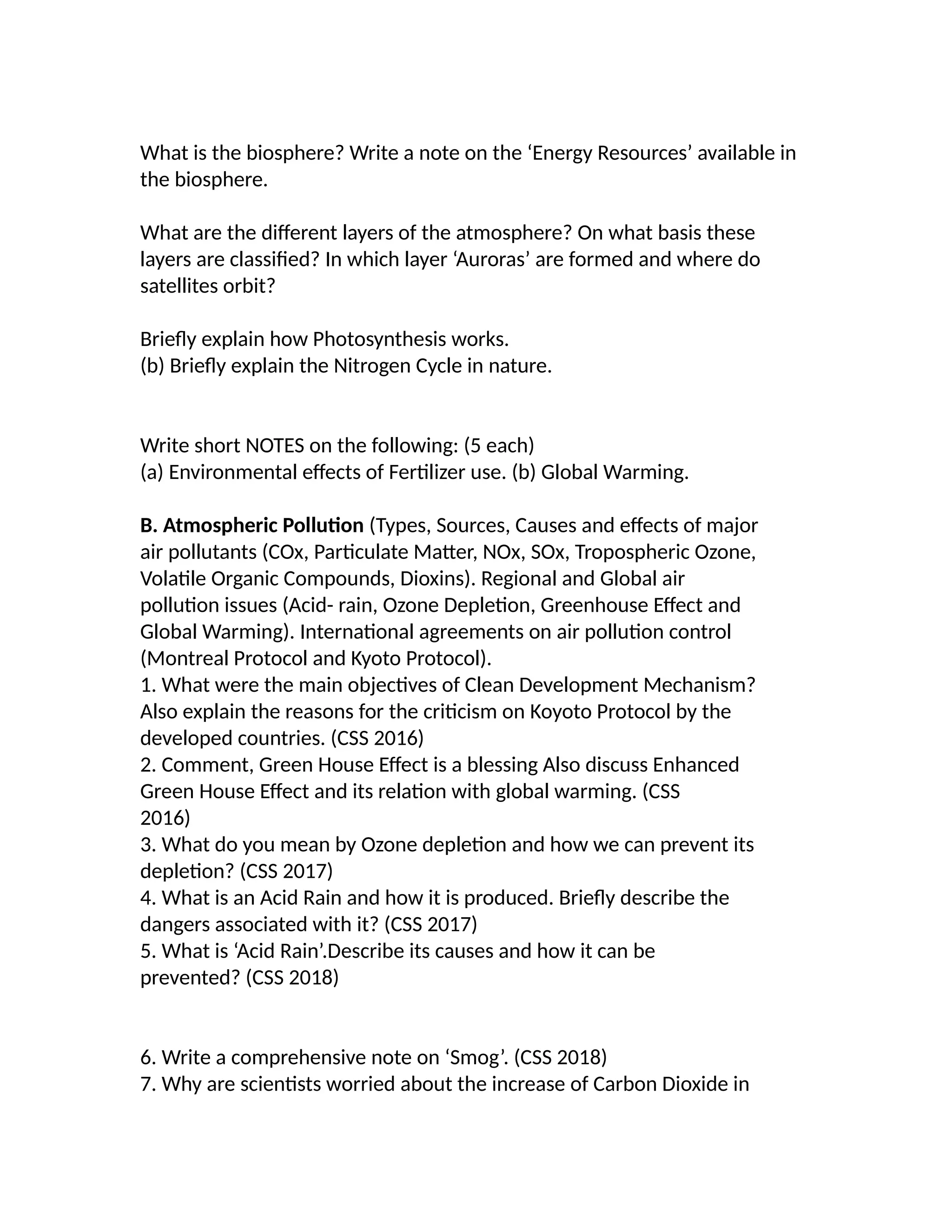 CSS General Science Past Paper Analysis (Topic-Wise) 2010-2024 .docx