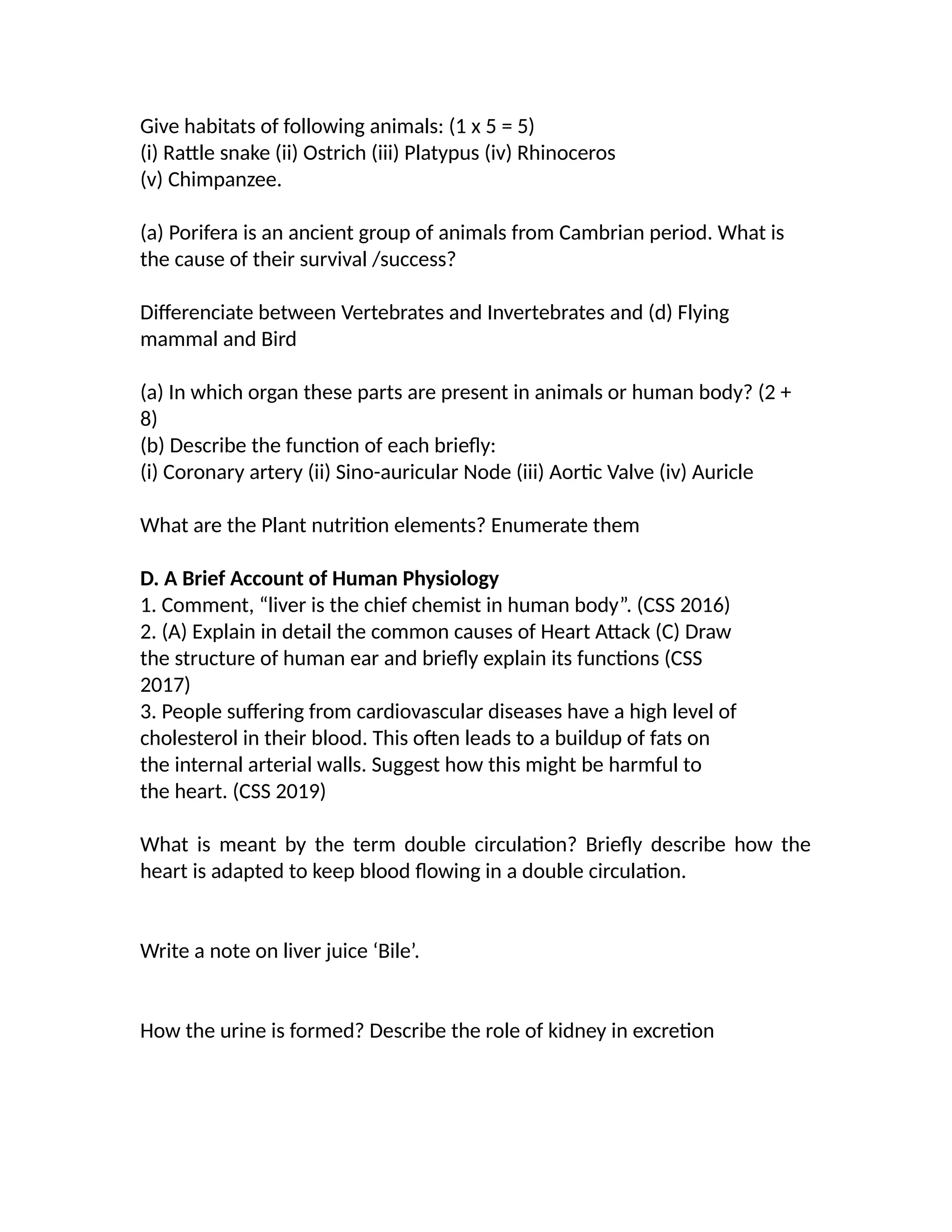 CSS General Science Past Paper Analysis (Topic-Wise) 2010-2024 .docx