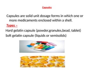Introduction to New dosage forms presentation | PPTX