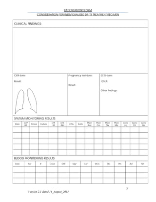 New dr tb patient record form | PDF