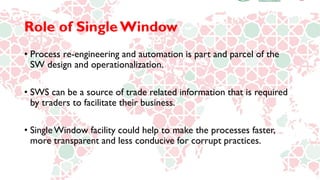 New drivers accelerators around Single Window_KENTRADE_SWC2016 | PPT
