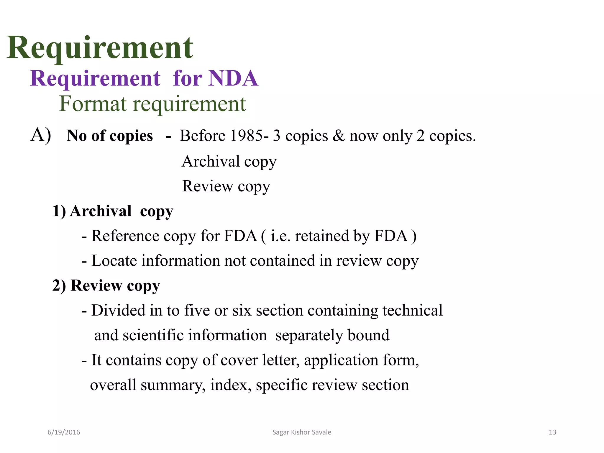New Drug Application [NDA] | PPTX