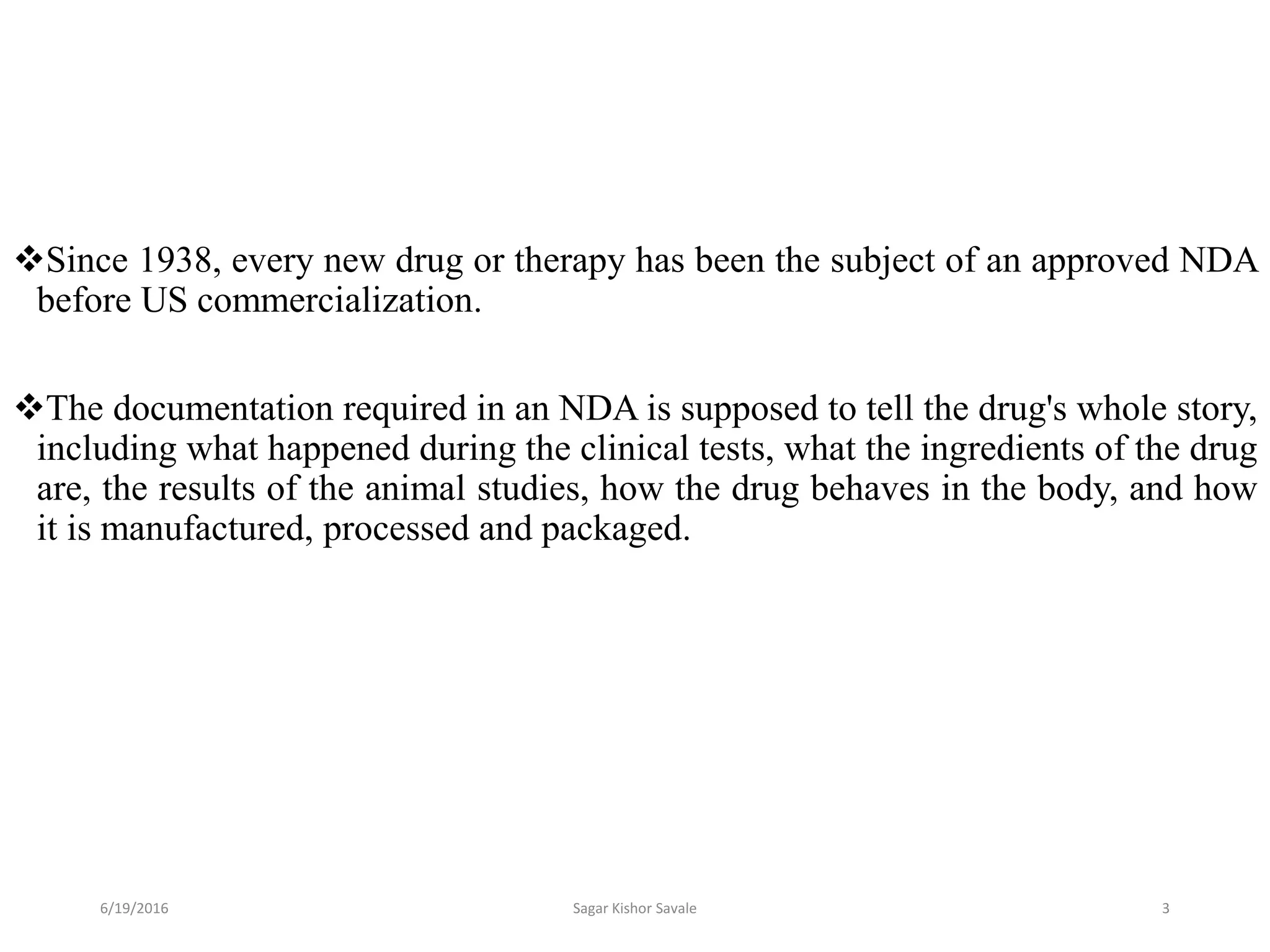 New Drug Application [NDA] | PPTX