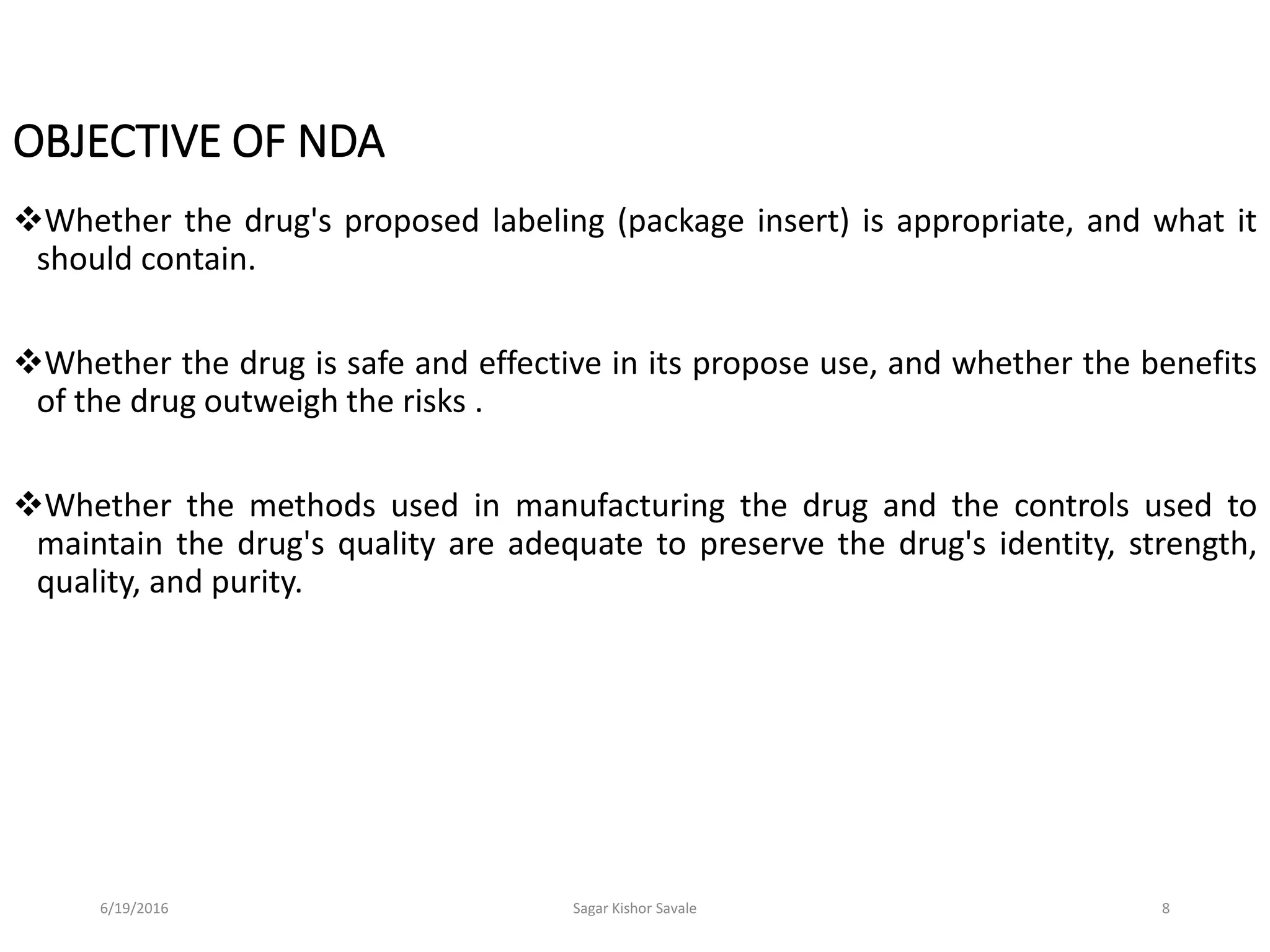 New Drug Application [NDA] | PPTX