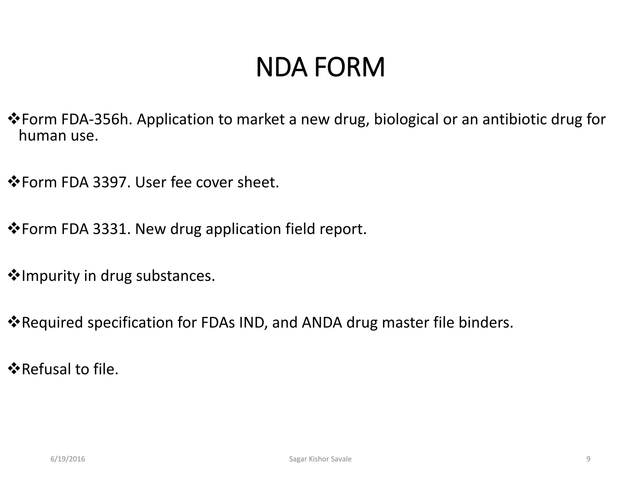 New Drug Application [NDA] | PPTX