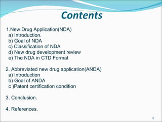 New Drug Application(Nda) Vs Abbreviated New Drug Application (Anda) | PPT