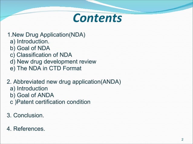 New Drug Application(Nda) Vs Abbreviated New Drug Application (Anda ...