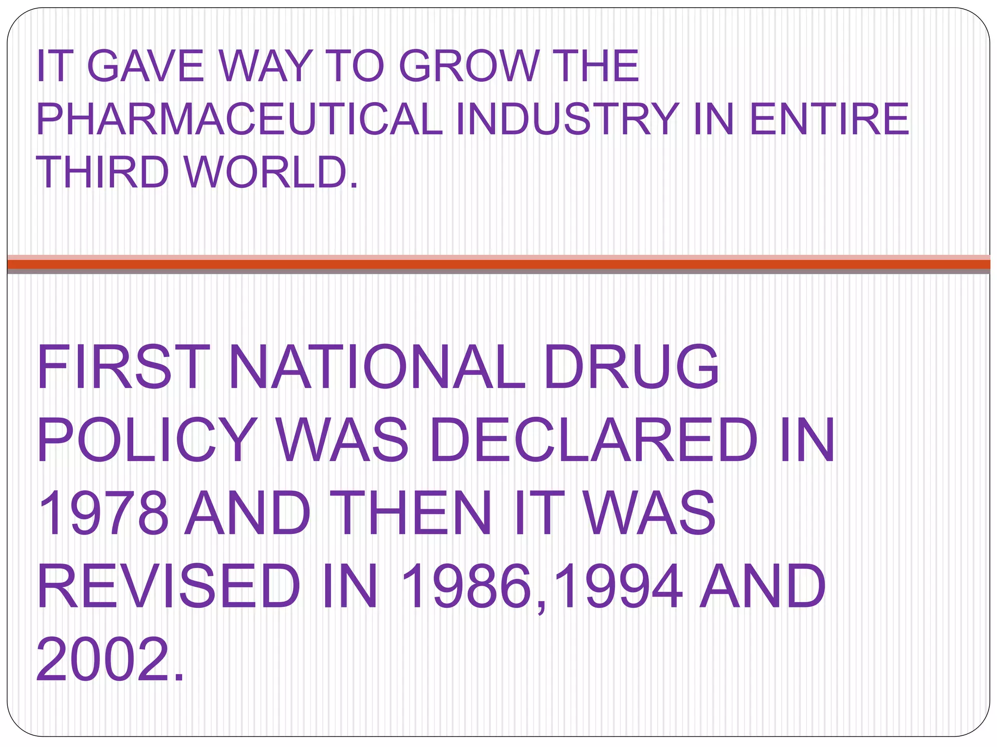 New drug policy 1994 | PPTX