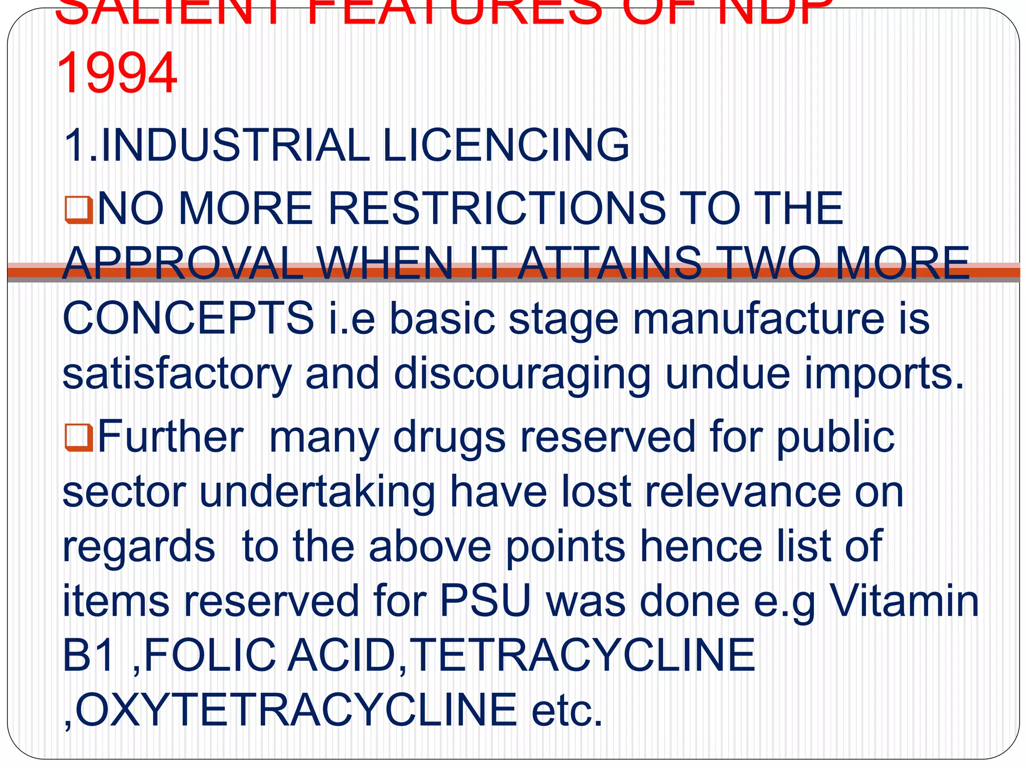 New drug policy 1994 | PPTX