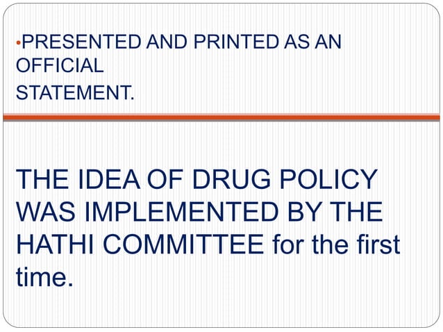 New drug policy 1994 | PPTX