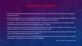 New Drugs For Multiple Sclerosis approved by The US FDA in 10 Years. | PPTX