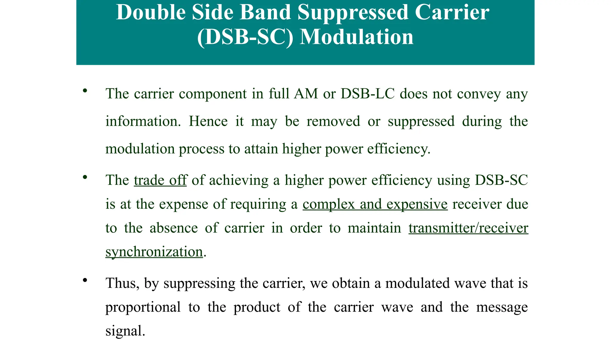 ppt communication double side band Suppressed carrier | PPTX