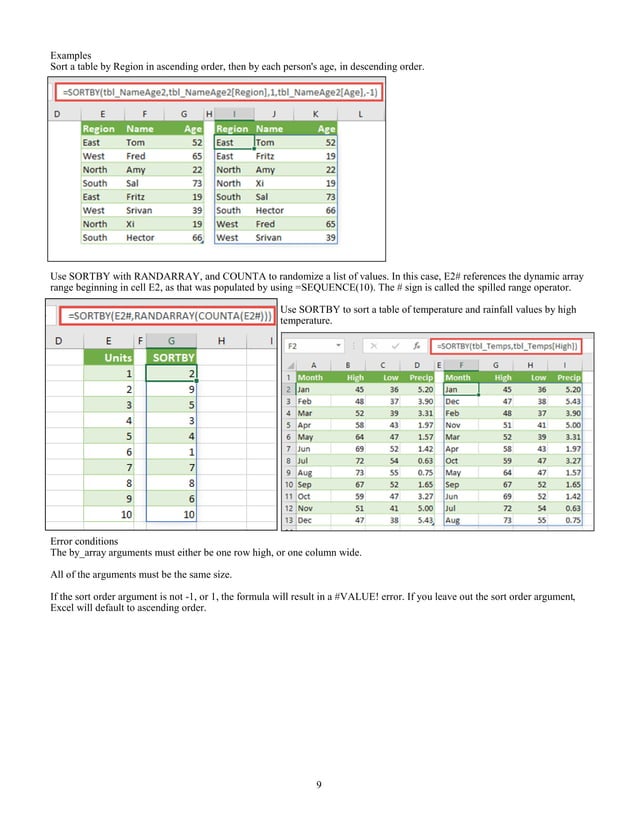 New Dynamic Array Functions. Excel Tutorial | PDF