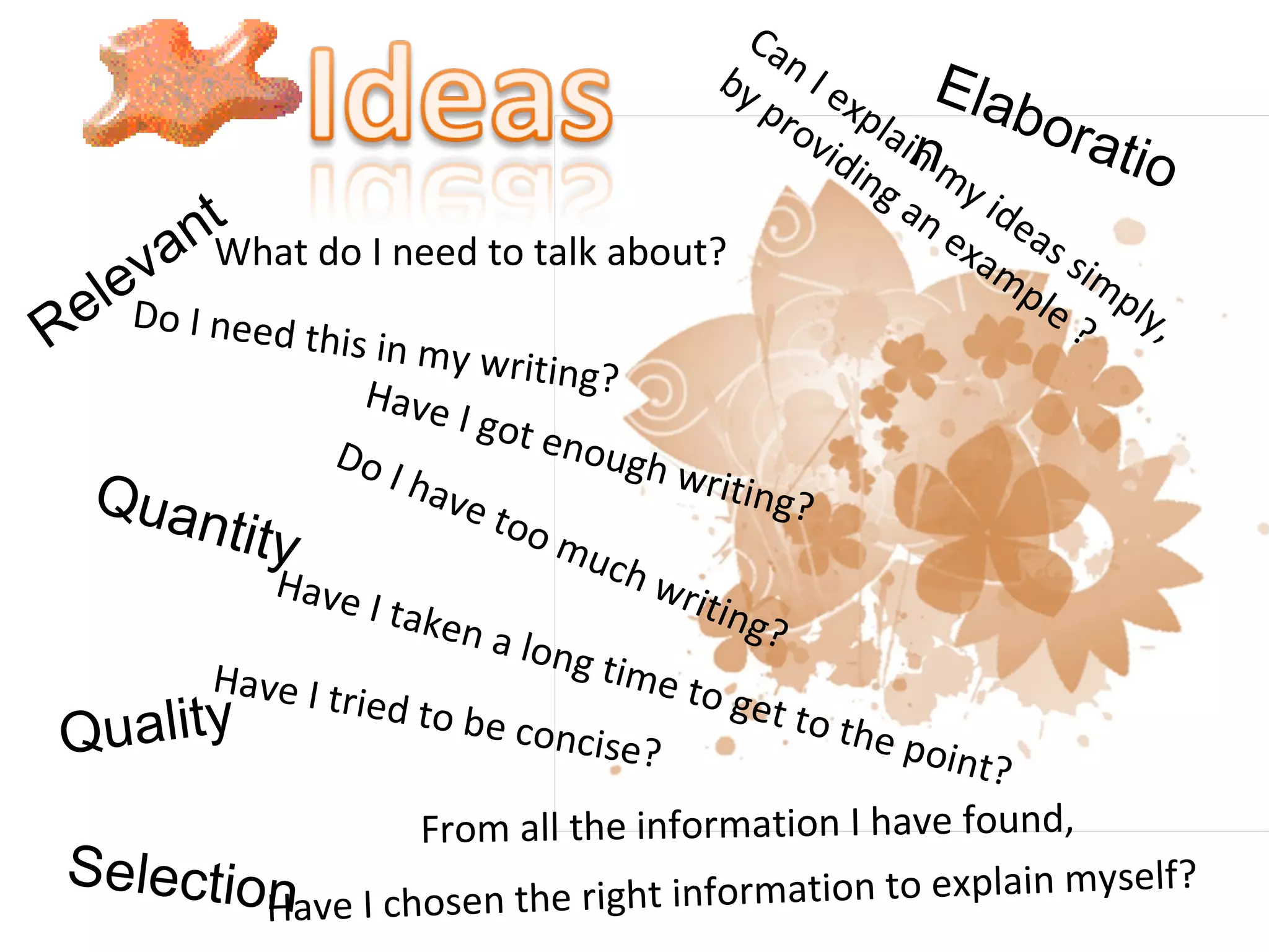 New easttle writing marking guide wall | PPT