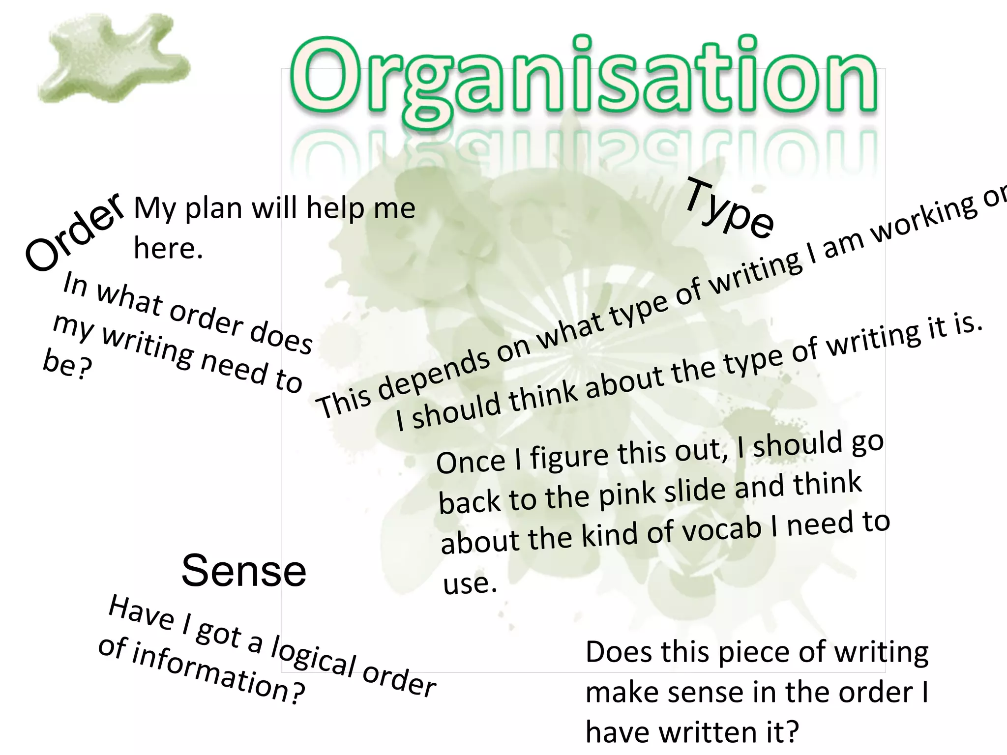 New easttle writing marking guide wall | PPT