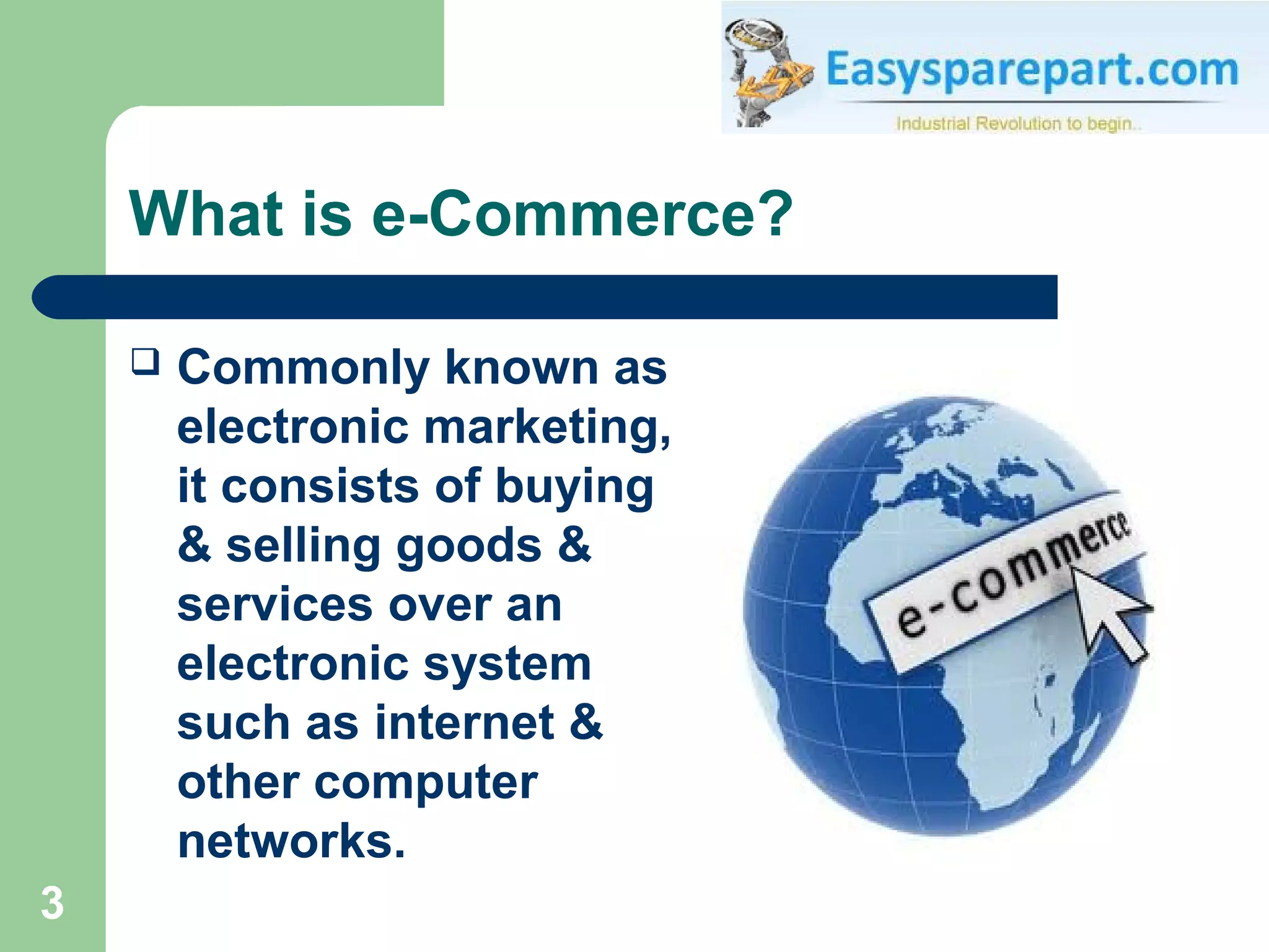 first e-commerce industrial spare parts web portal of India ...