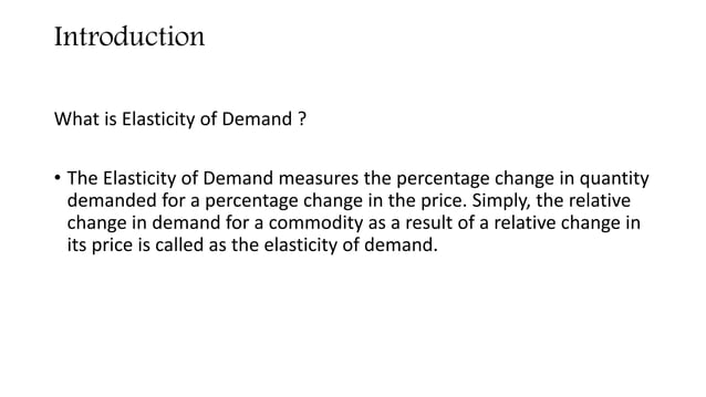 Elasticity of Demand | PPT