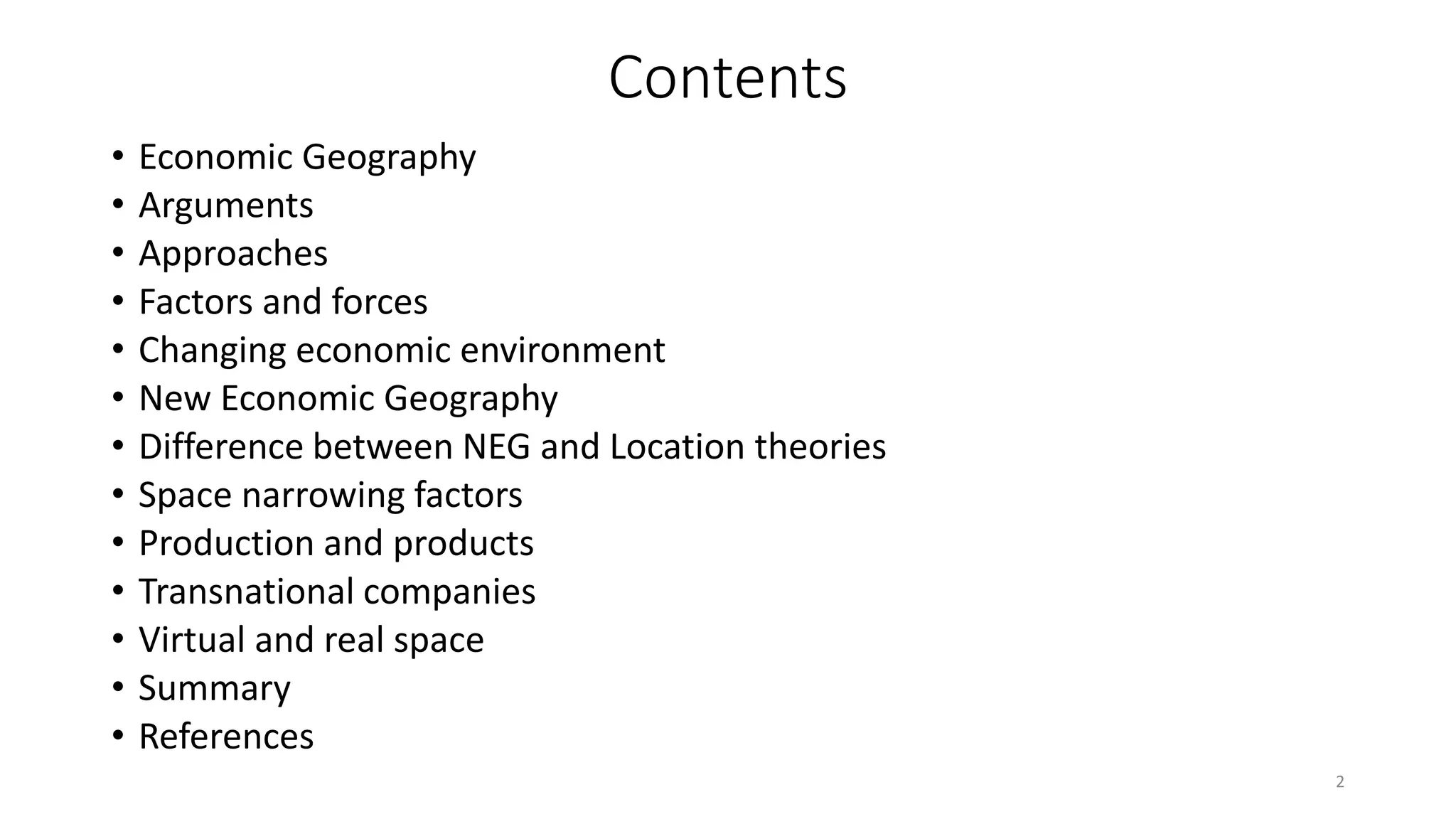 New Economic Geography | PPTX
