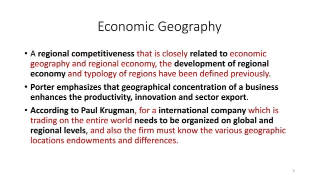 New Economic Geography | PPTX | Geography | Science
