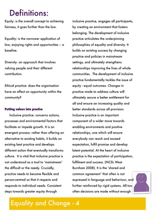 New Equality And Diversity handout | PDF