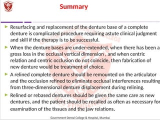 RELINING REBASING AND REPAIR OF COMPLETE DENTURE.ppt