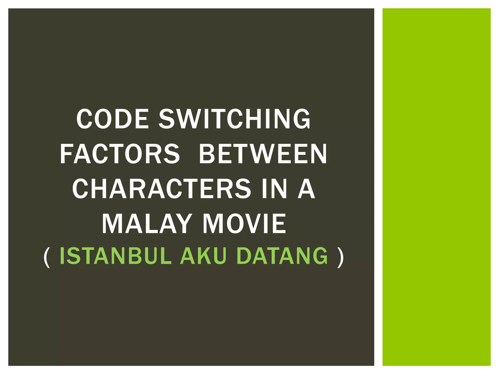 Code Switching ( Sociolinguistics) | PPT