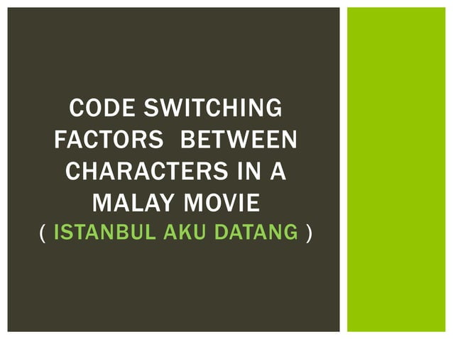 Code Switching ( Sociolinguistics) | PPT