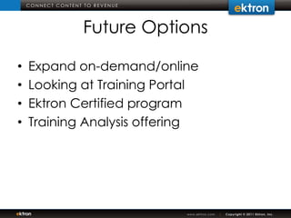 Ektron London Conference: Ektron's Global Training Program | PPT