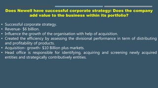 Newells strategic management case study | PPTX