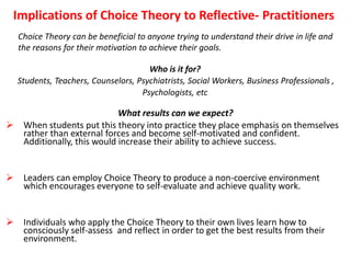 5Star Reflectors PowerPoint Presentation on Glasser's Choice Theory | PPTX