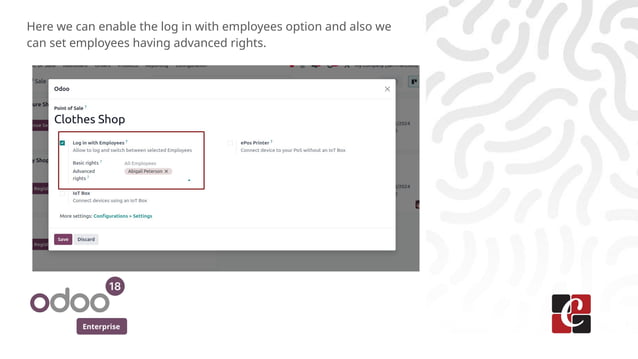 New Employee Login Screen in Odoo 18 POS | PPTX