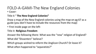 New england colonies foldable | PPTX