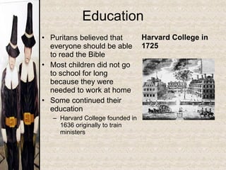 Life in Colonial New England | PPT