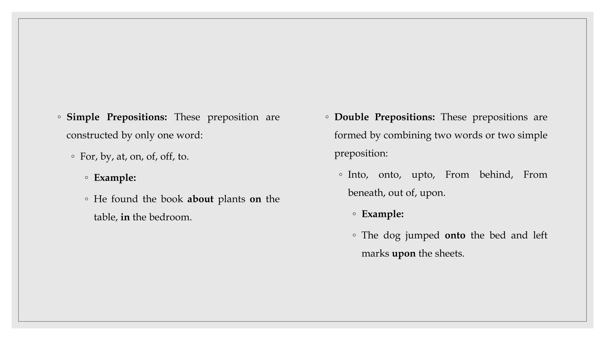 New english abc - Prepositions | PPTX