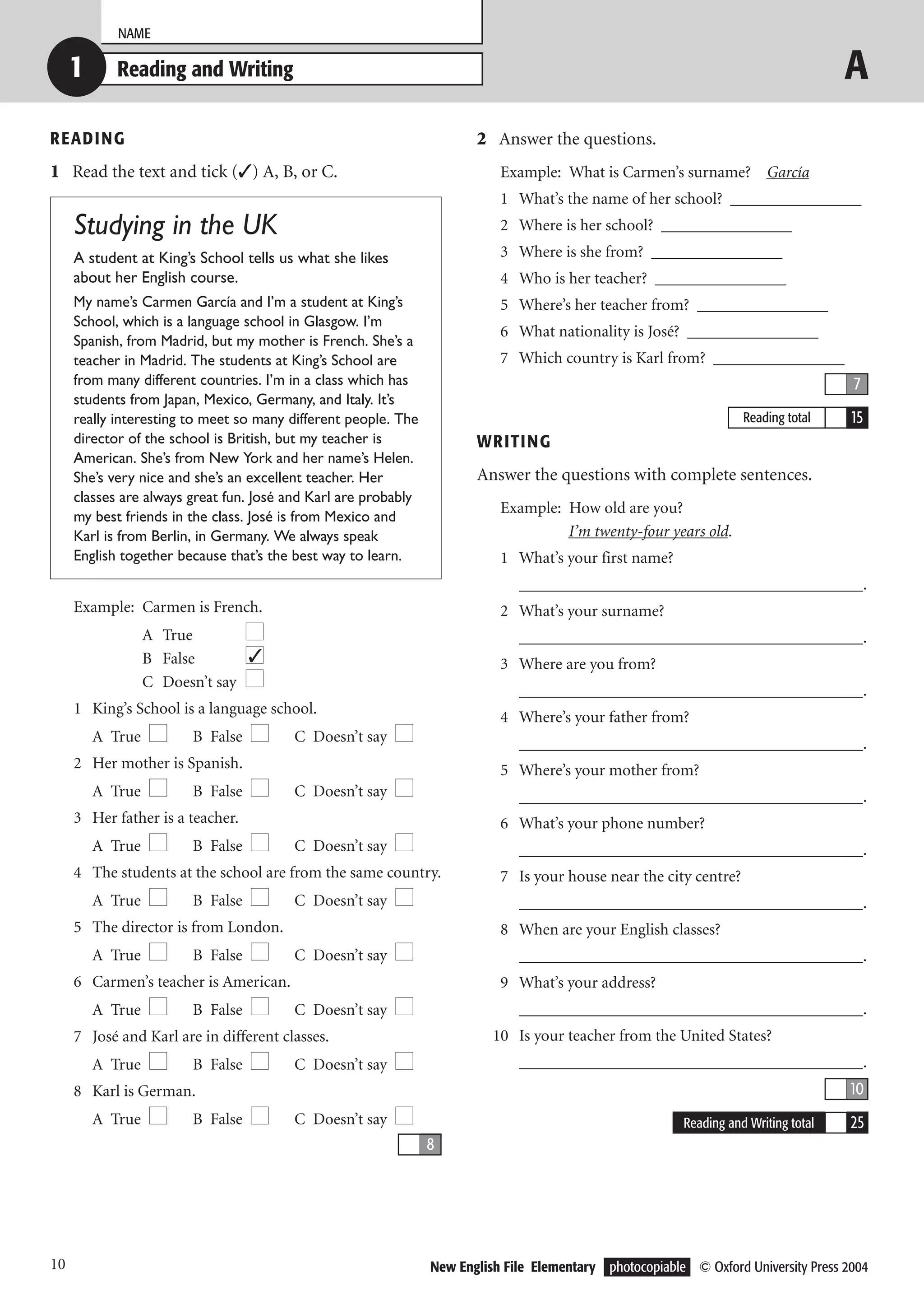 New English File 2004 Elementary Test Booklet 3.pdf