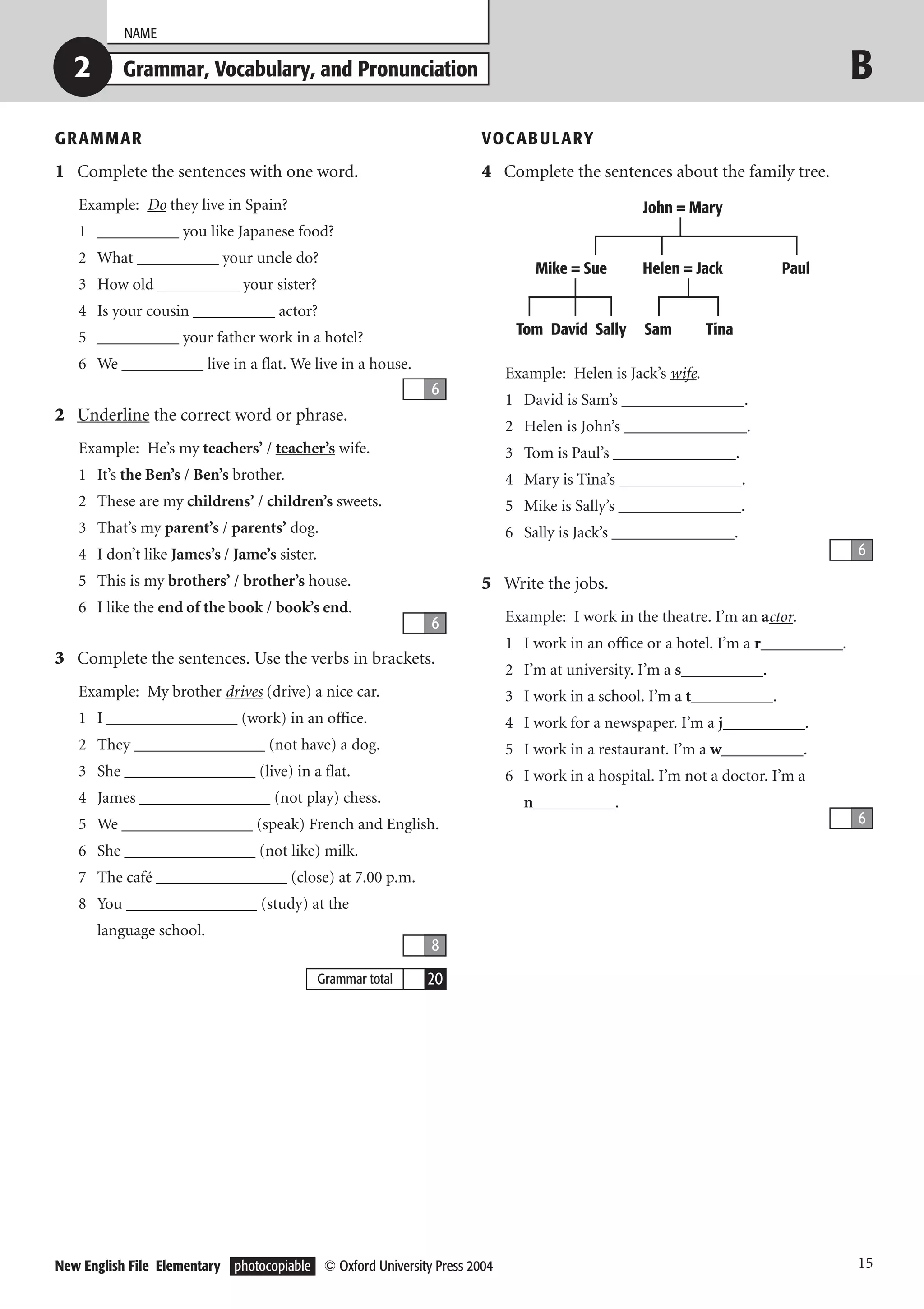 New English File 2004 Elementary Test Booklet 3.pdf