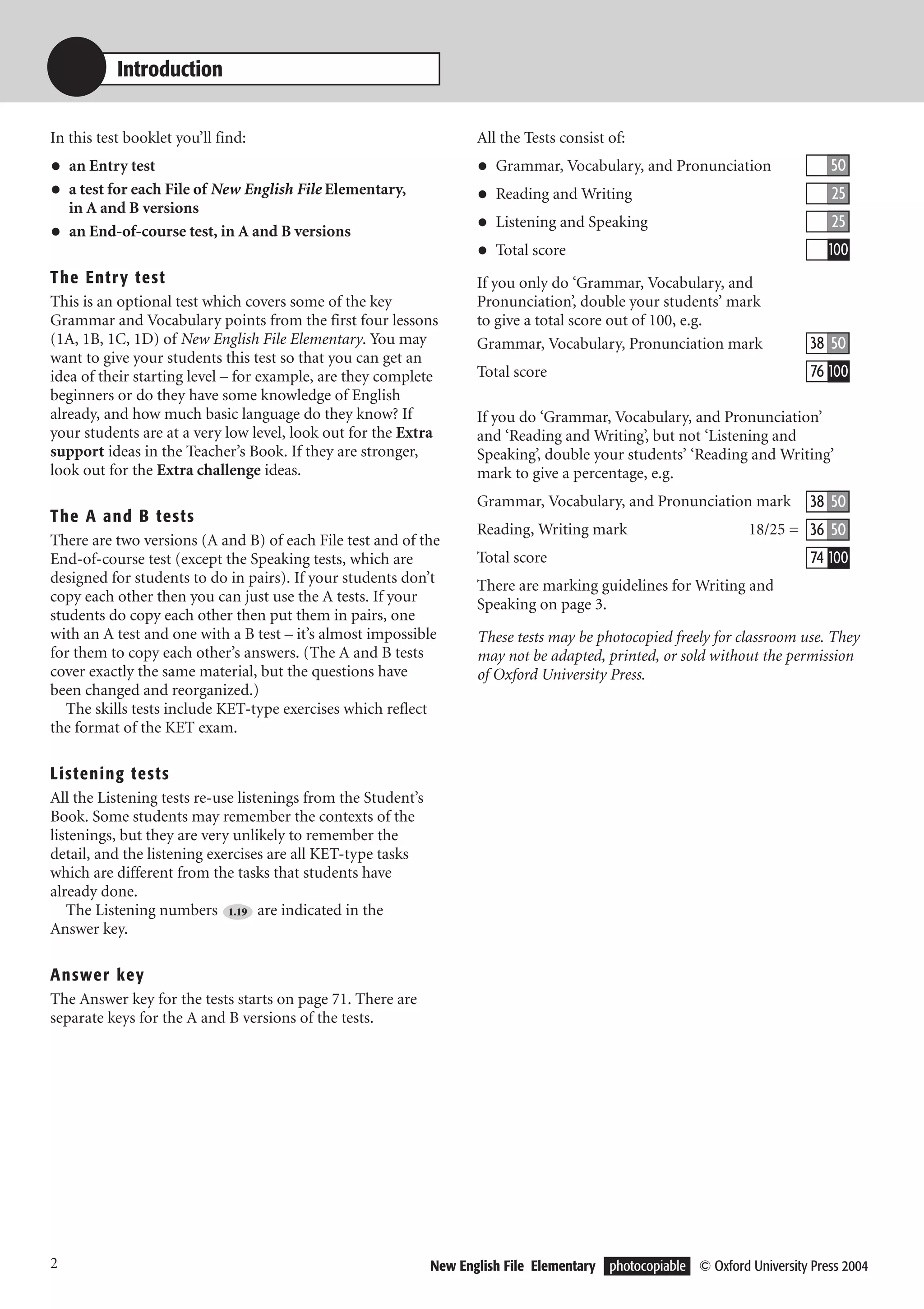 New English File 2004 Elementary Test Booklet 3.pdf