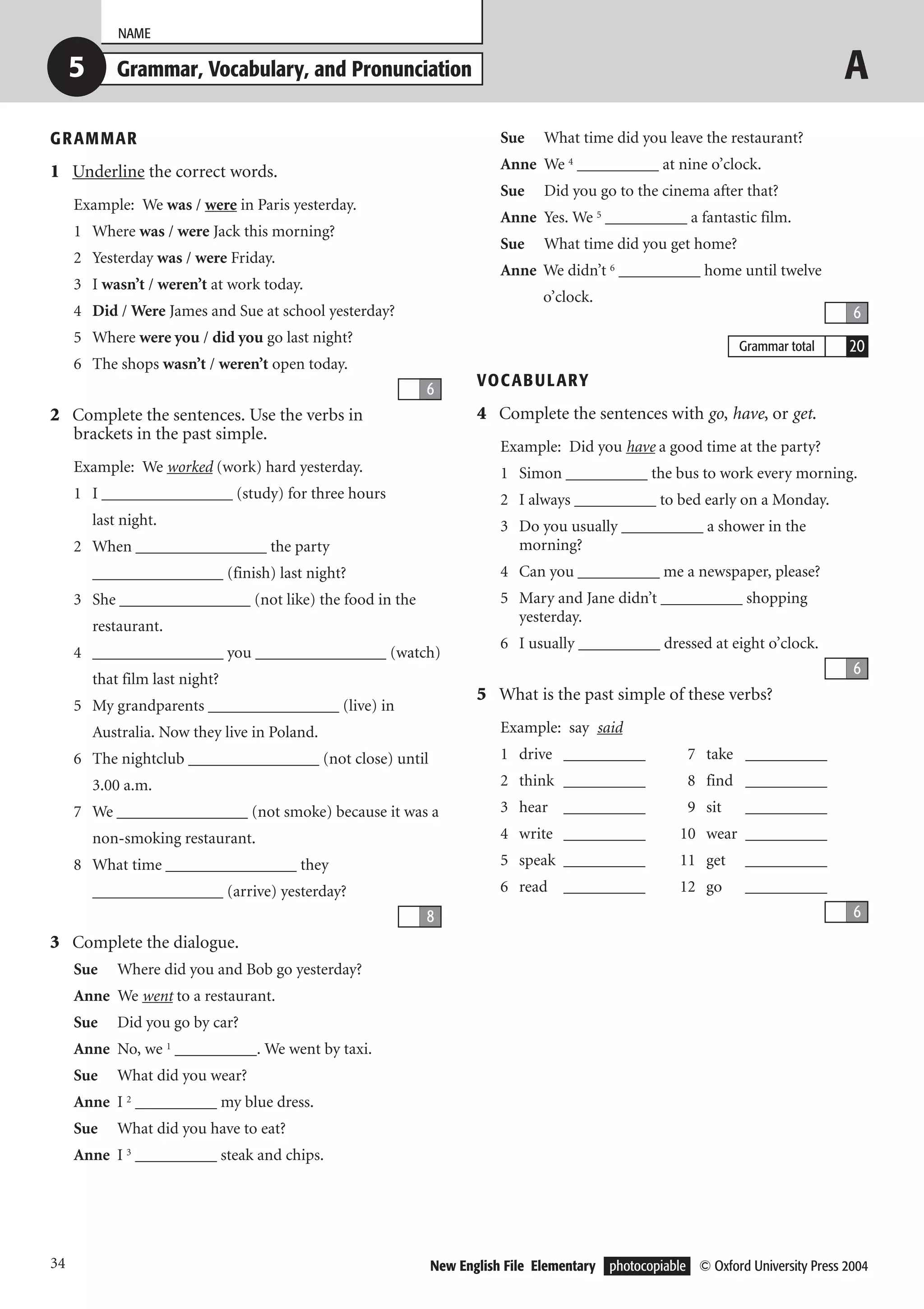 New English File 2004 Elementary Test Booklet 3.pdf