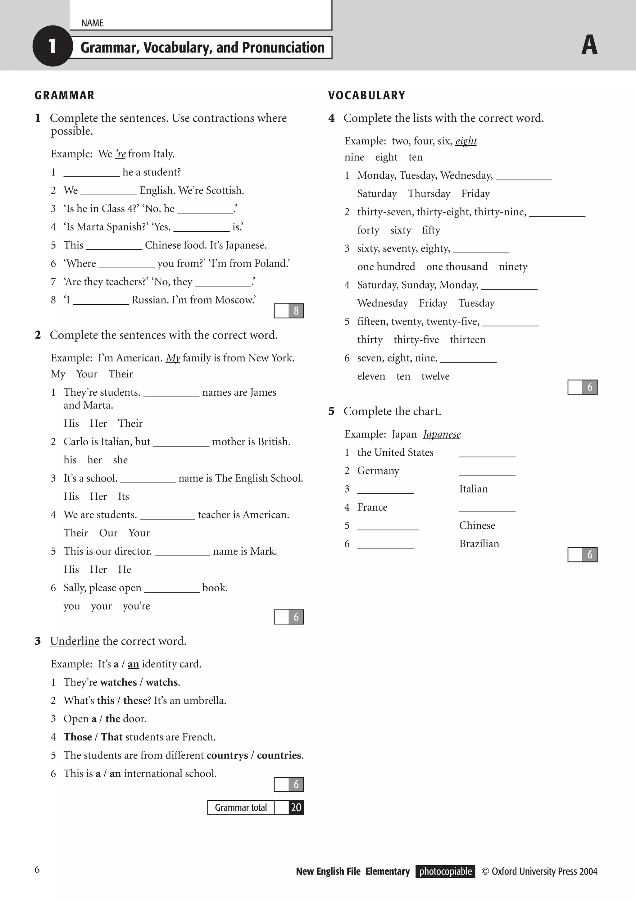 New English File 2004 Elementary Test Booklet 3.pdf