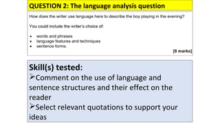 AQA- English Language Mock | PPT