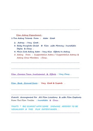 New english movie review “ annabelle “ | DOCX