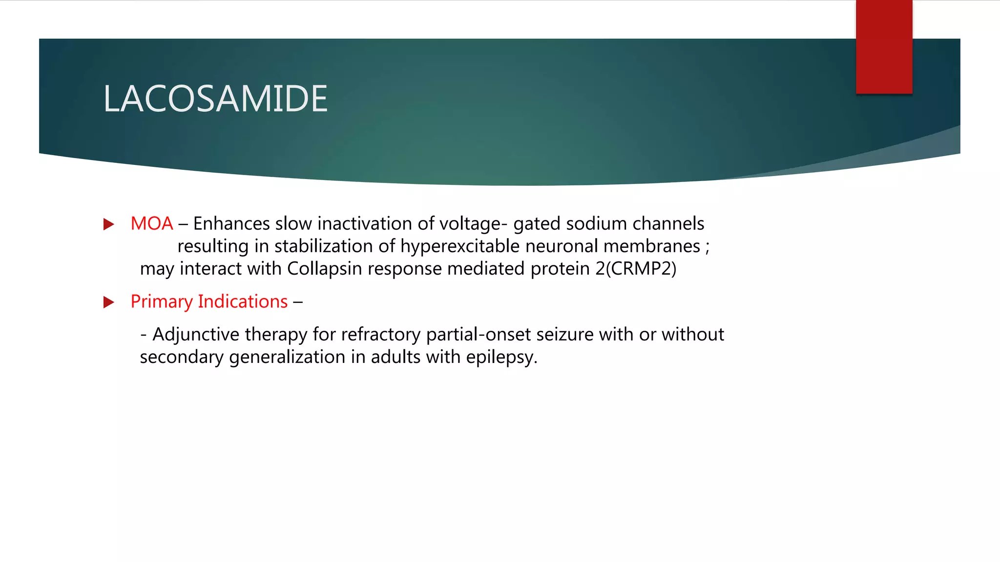 Newer Anti Epileptic Drugs | PPTX