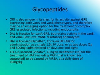 Newer antibiotics for resistant gram +ve infections in icu | PPTX