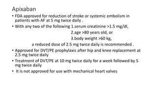 Newer anticoagulants in Patients with kidney Disease | PPTX