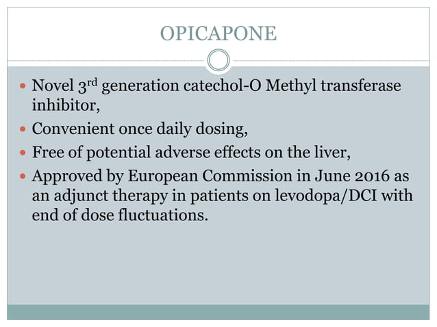 Newer drugs for the treatment of motor symptoms of Parkinson's Disease ...