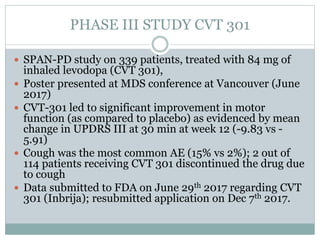 Newer drugs for the treatment of motor symptoms of Parkinson's Disease ...