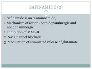 Newer drugs for the treatment of motor symptoms of Parkinson's Disease ...