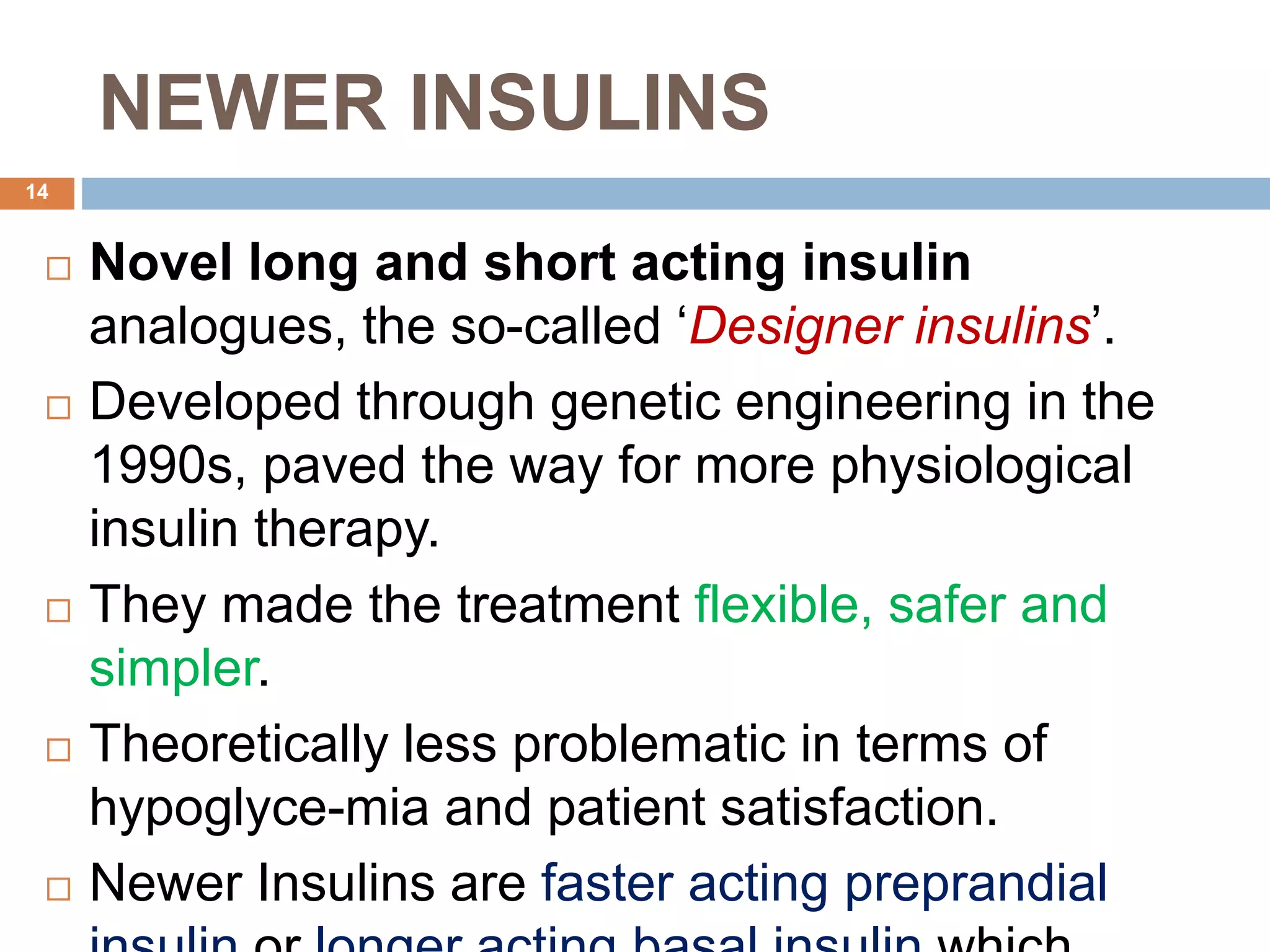 Newer insulins in clinical practice | PPTX