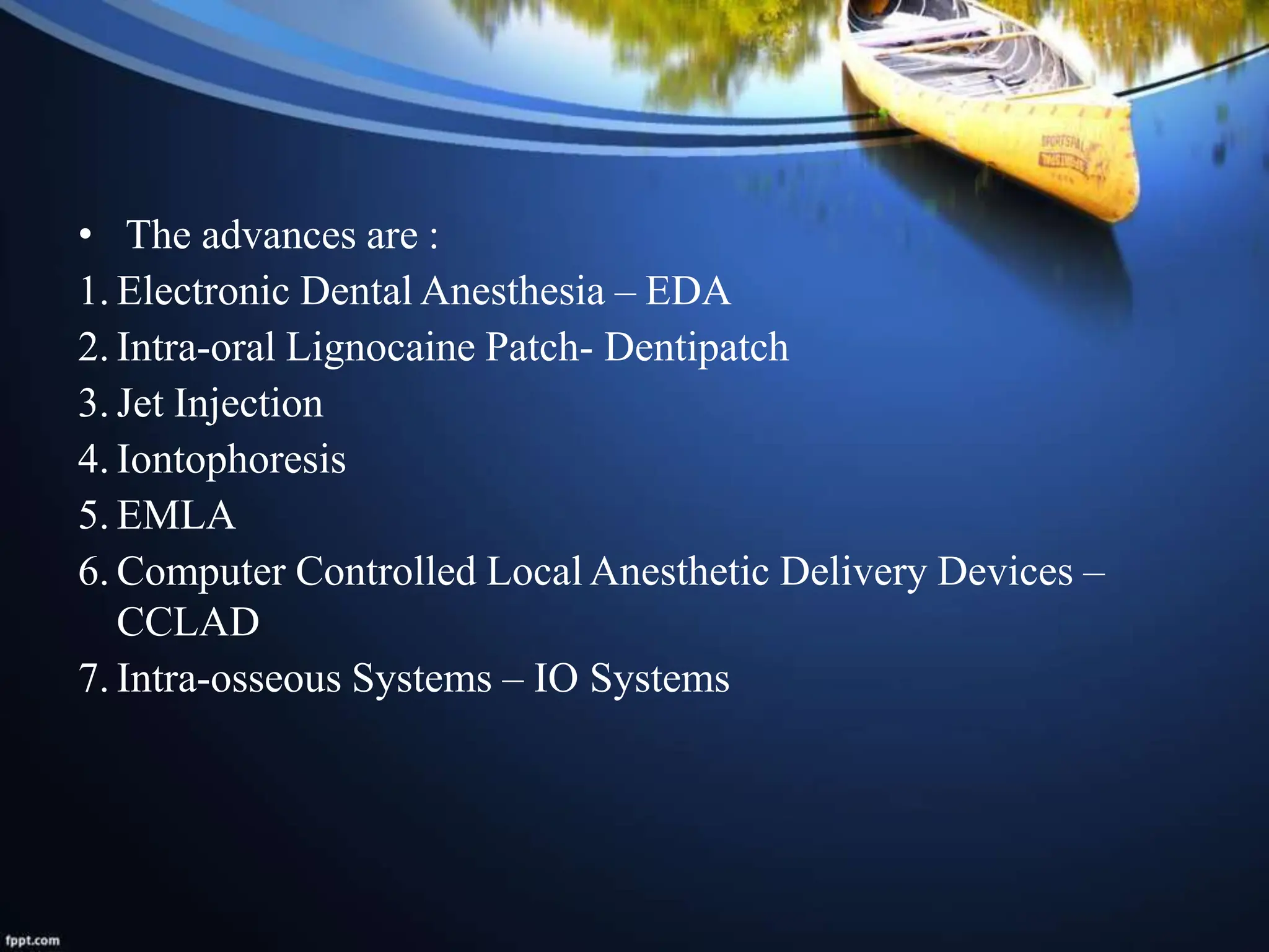Newer LA Technique recent advances in local Anaesthesia | PPTX