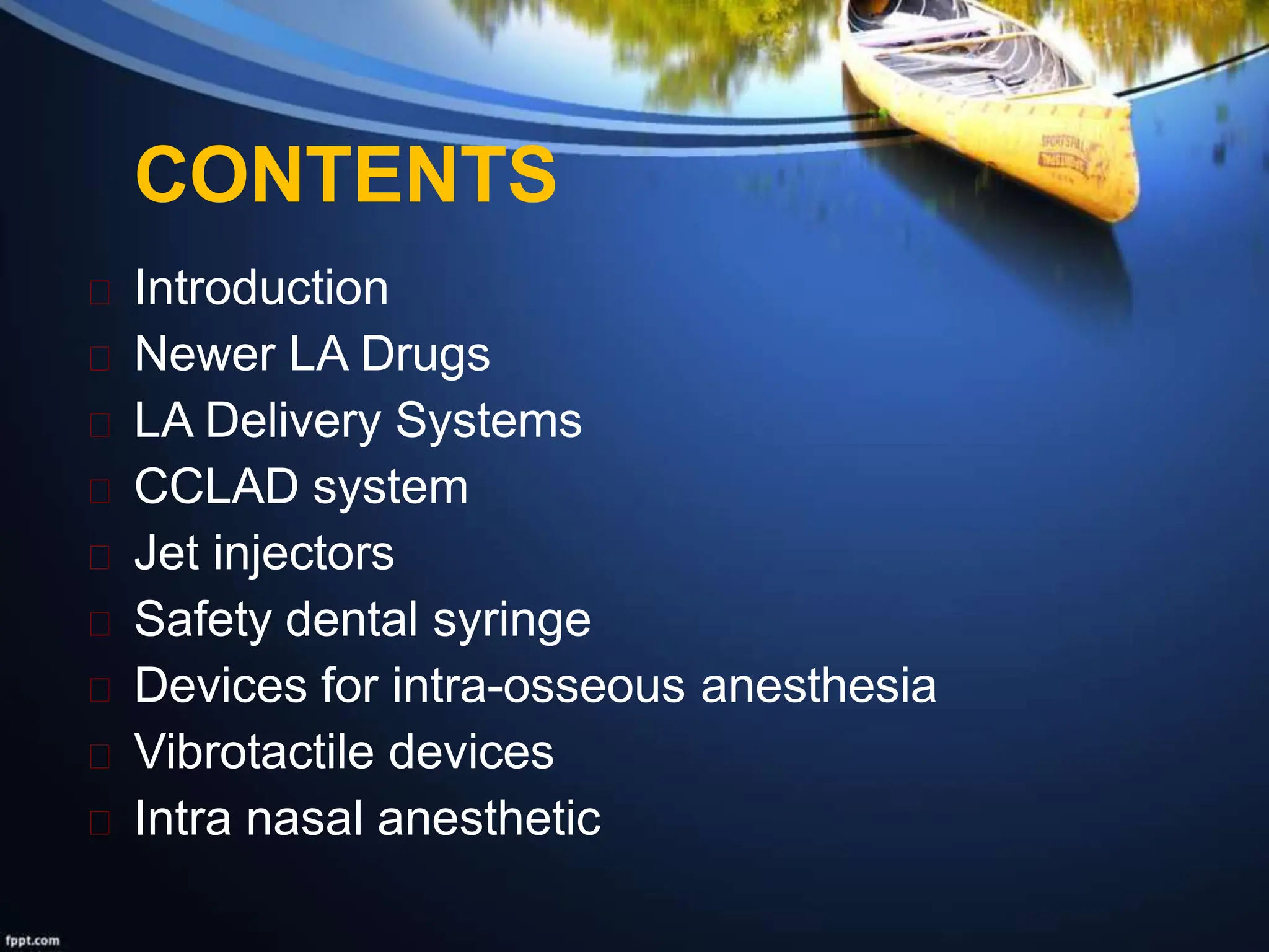 Newer LA Technique recent advances in local Anaesthesia | PPTX